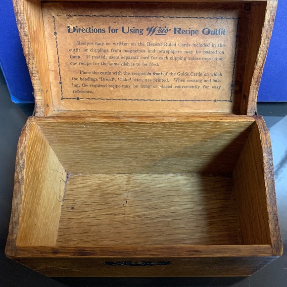 Weis | Kitchen | Antique Dovetailed Weis Oak Recipe Box | Poshmark